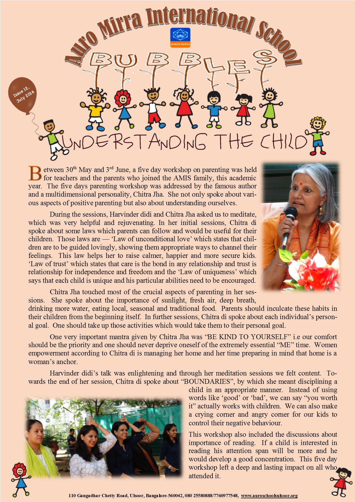 School Newsletter – Auro Mirra International School