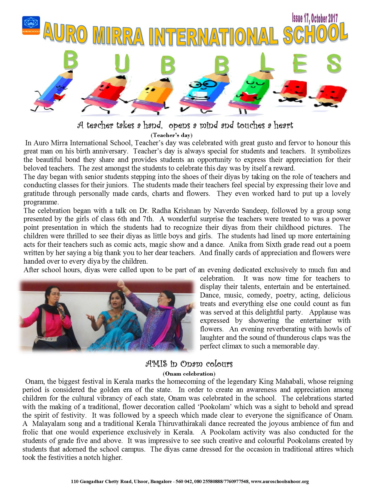 School Newsletter – Auro Mirra International School