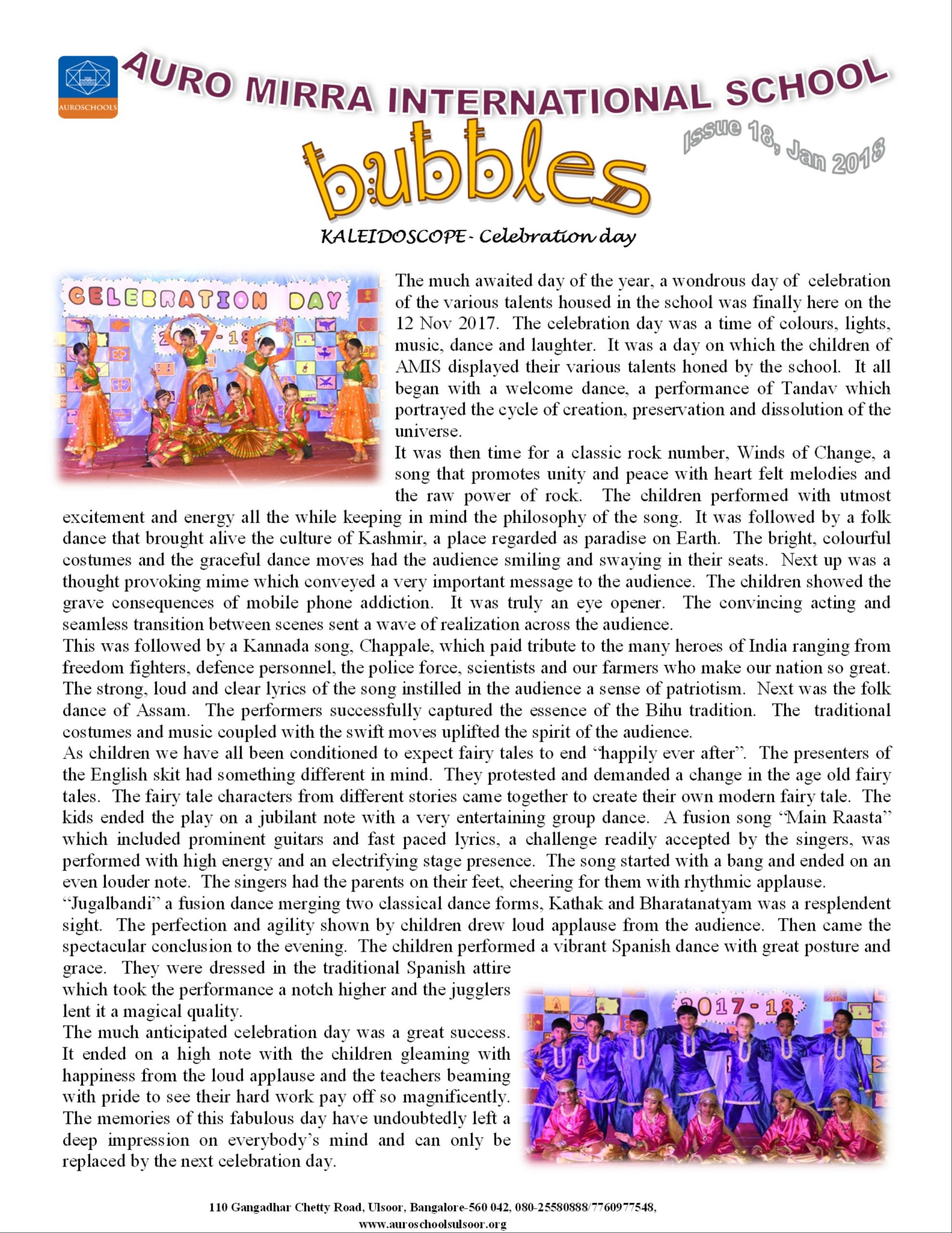School Newsletter – Auro Mirra International School